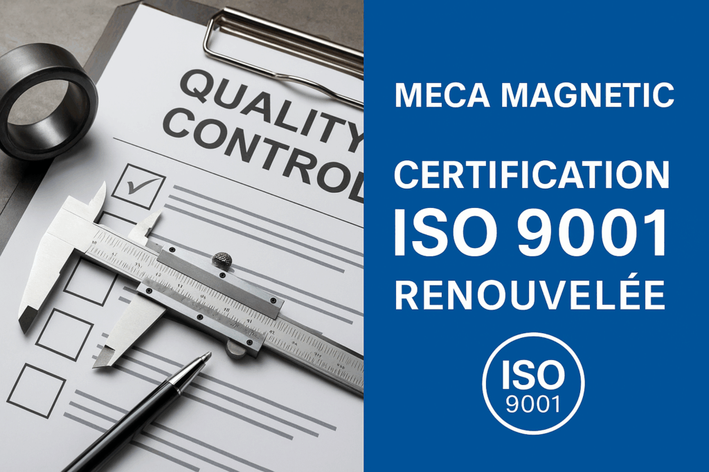 MECA MAGNETIC renouvelle sa certification ISO 9001 - Meca magnetic